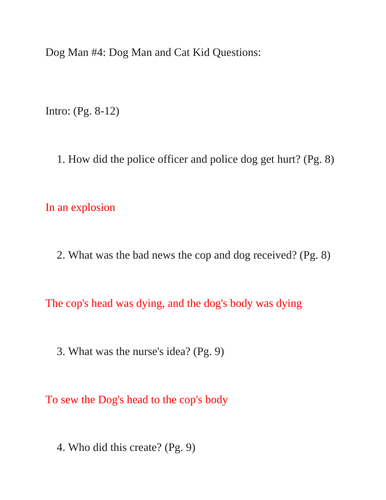 Reading Comprehension- Diary of a Wimpy Kid #4- Dog Days | Teaching ...