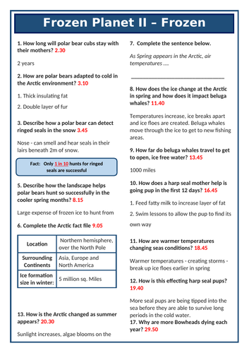 Frozen Planet 2 | Teaching Resources