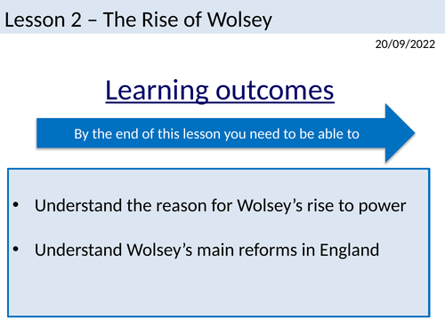 The Rise of Wolsey - Edexcel GCSE History Henry VIII and His Ministers ...