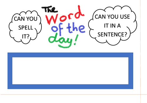 WORD OF THE DAY ENGLISH DISPLAY | Teaching Resources