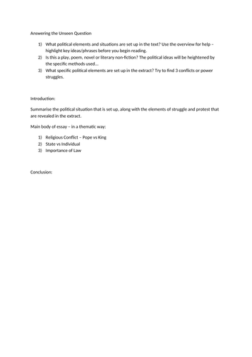 Unseen Political & Social Protest Unit of Work | Teaching Resources