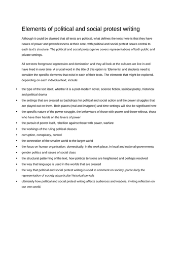 Unseen Political & Social Protest Unit of Work | Teaching Resources