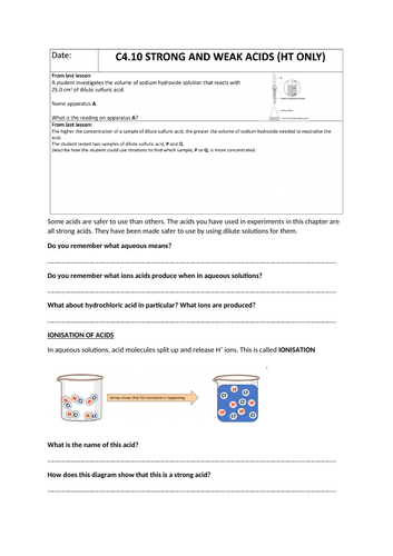 REACTIONS OF ACIDS | Teaching Resources