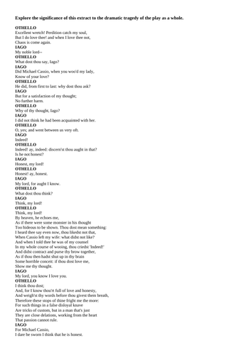 Othello Revision for A-Level | Teaching Resources