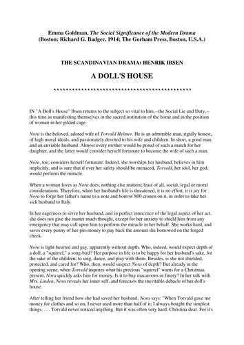 A Doll's House Full Unit of Work (AQA Lit B: Political & Social Protest ...