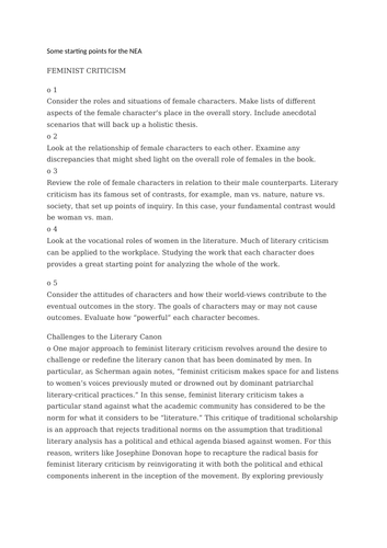 AQA Lit B NEA Lessons & Suggested Tasks | Teaching Resources