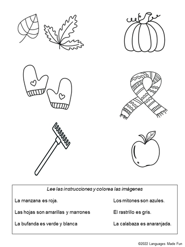 El otoño - Fall Activities in Spanish | Teaching Resources