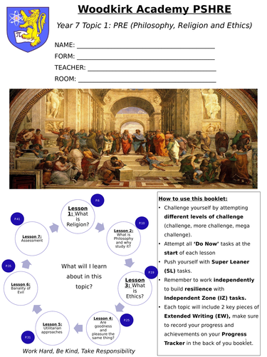 PRE (Philosophy, Ethics and Religion) Student Booklet and PowerPoint ...