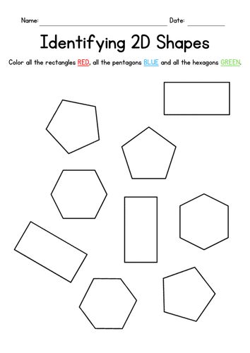 Coloring, Identifying and Comparing 2D & 3D Shapes - Geometry ...