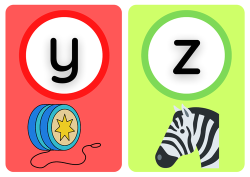 Phonics Phase 3 Set 7 Flashcards Pack (Y, Z, ZZ, QU) | Teaching Resources