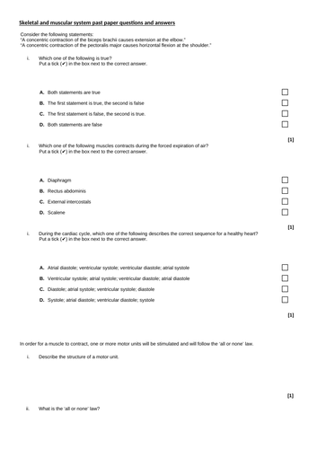OCR A Level PE - Anatomy and Physiology Year 1 Bundle | Teaching Resources