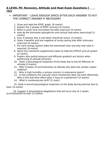 OCR A Level PE - Applied Anatomy and Physiology Year 2 Bundle ...