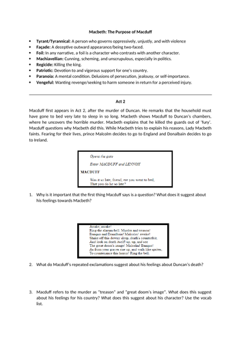 Macbeth GCSE Revision Worksheets | Teaching Resources