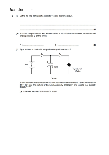 OCR A A level physics Capacitance complete lesson series | Teaching ...