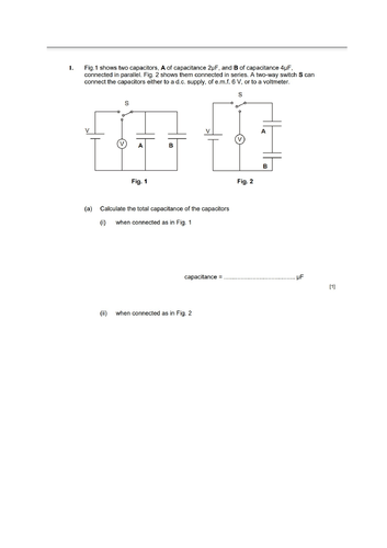 OCR A A level physics Capacitance complete lesson series | Teaching ...