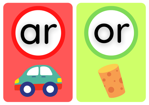 Phonics Vowel Digraphs (ar, or, ur, ow, oi) Flashcards Pack | Teaching ...