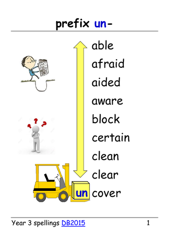 Year 3 spellings: prefixes: un-, dis-, mis-, in-, il-, im-, ir ... Year 3 spellings: prefixes: un-, dis-, mis-, in-, il-, im-, ir ...