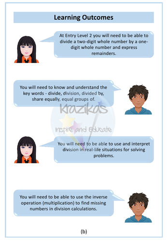 Functional Skills Maths - Entry Level 2 - Division | Teaching Resources