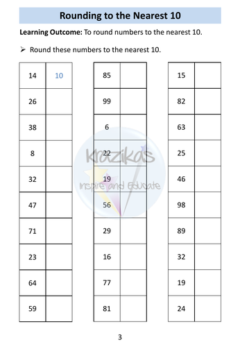Rounding to Ten - Functional Skills Maths - Entry Level 2 | Teaching ...