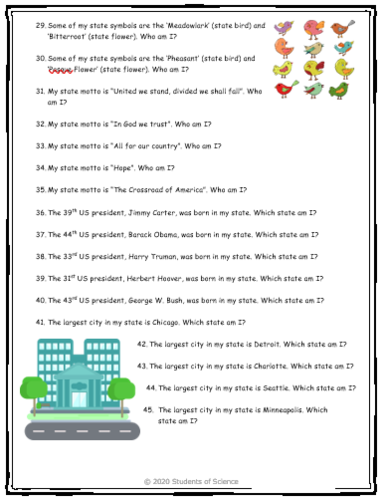 50 US STATE FACTS INTERNET SCAVENGER HUNT (WebQuest) | Teaching Resources
