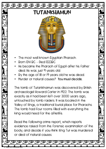 Tutankhamun | Ancient Egypt | King Tutankhamun | Teaching Resources