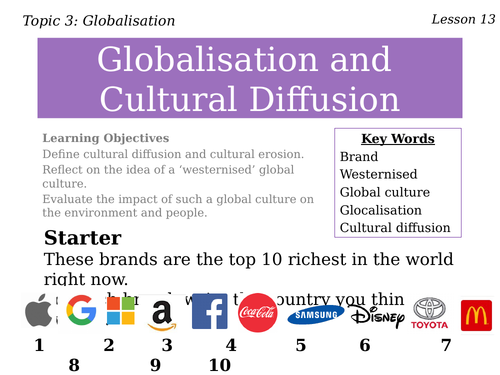13 – Globalisation and Cultural Diffusion (Globalisation, Edexcel, A ...