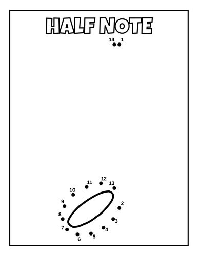 Music Notes & Symbols Dot-to-Dot Worksheets - Connect the Dots Activity ...