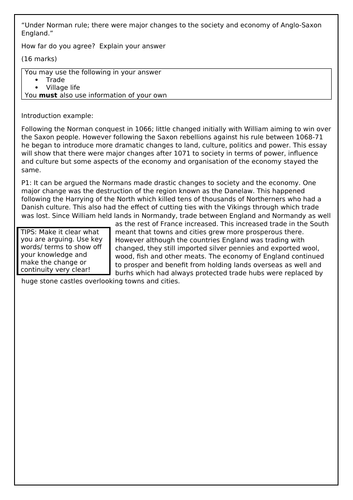 GCSE Anglo Saxon Revision Bundle | Teaching Resources