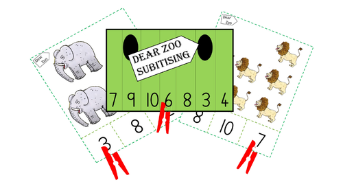 Dear Zoo Subitising Game | Teaching Resources