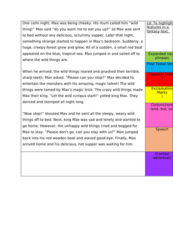 Where the wild things are unit of work | Teaching Resources