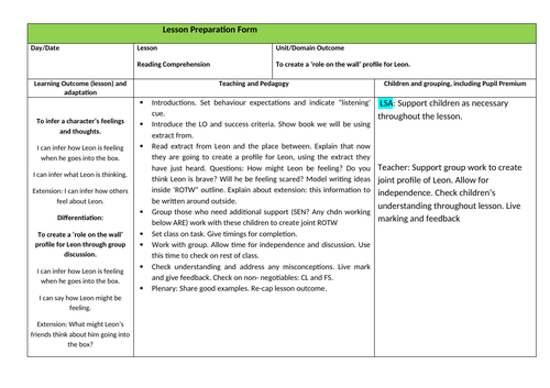 Leon and the Place Between 2 lessons. | Teaching Resources