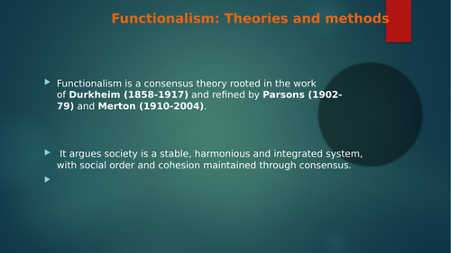 Functionalism:The different views of functionalism as explained by ...