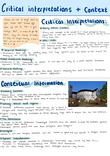 Othello: Critical Interpretations | Teaching Resources Othello: Critical Interpretations | Teaching Resources