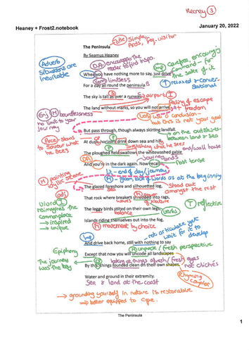 CCEA GCE Heaney and Frost AS Poetry AS 1 | Teaching Resources