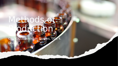 IGCSE Business Studies – Operations Management - Methods of production ...