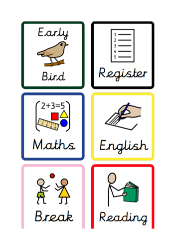 Visual Timetable Cards | Teaching Resources