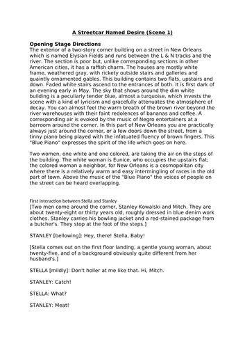 A Streetcar Named Desire full scheme of resources | Teaching Resources