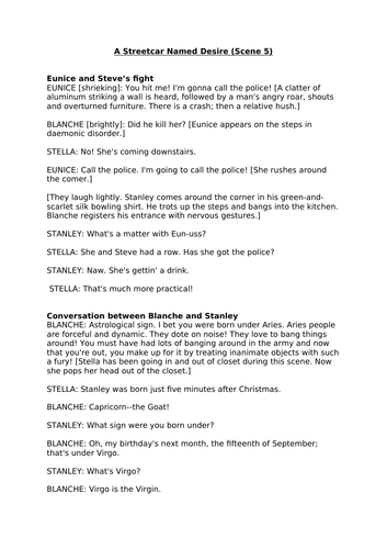 A Streetcar Named Desire full scheme of resources | Teaching Resources