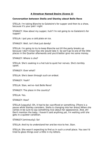 A Streetcar Named Desire full scheme of resources | Teaching Resources