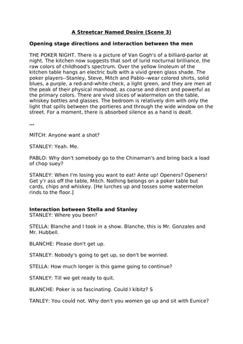 A Streetcar Named Desire full scheme of resources | Teaching Resources