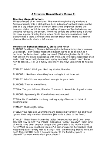 A Streetcar Named Desire full scheme of resources | Teaching Resources