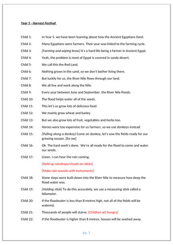 Harvest Assembly - Ancient Egyptians | Teaching Resources