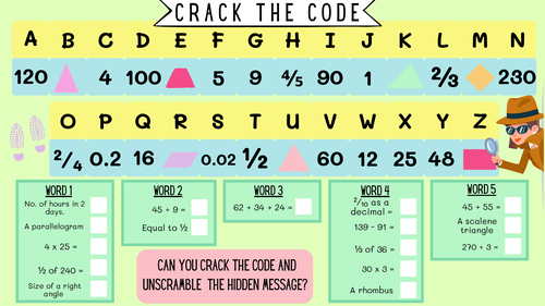 maths-revision-code-breaker-teaching-resources