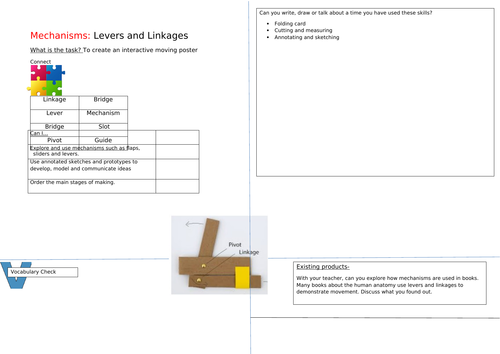 Design and Technology Levers and Linkages year 3 | Teaching Resources