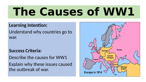 WW1- Causes | Teaching Resources