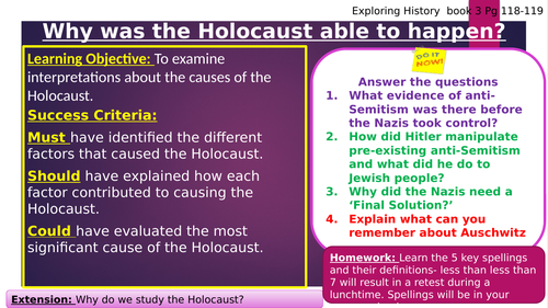 History Holocaust 10 Full Lessons | Teaching Resources