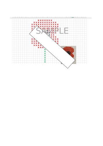 Poppy Cross Stitch Pattern on Binca Fabric | Teaching Resources