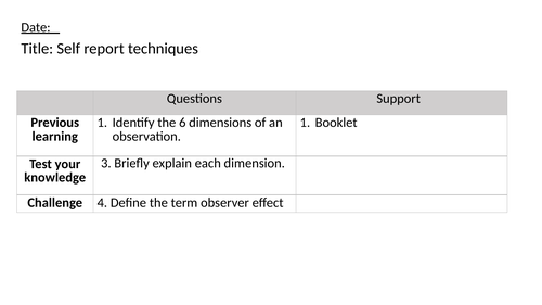 GCSE 9-1 Psychology Research methods topic | Teaching Resources