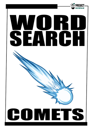 Comets Cut and Paste Activity and Word Search | Teaching Resources