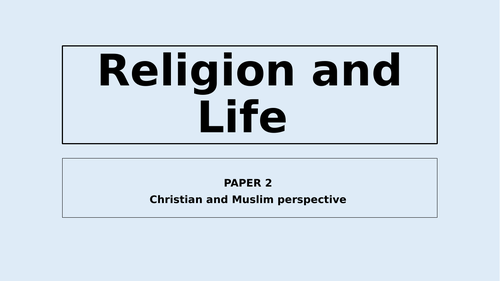 AQA RS RELIGION AND LIFE REVISION BOOKLET | Teaching Resources